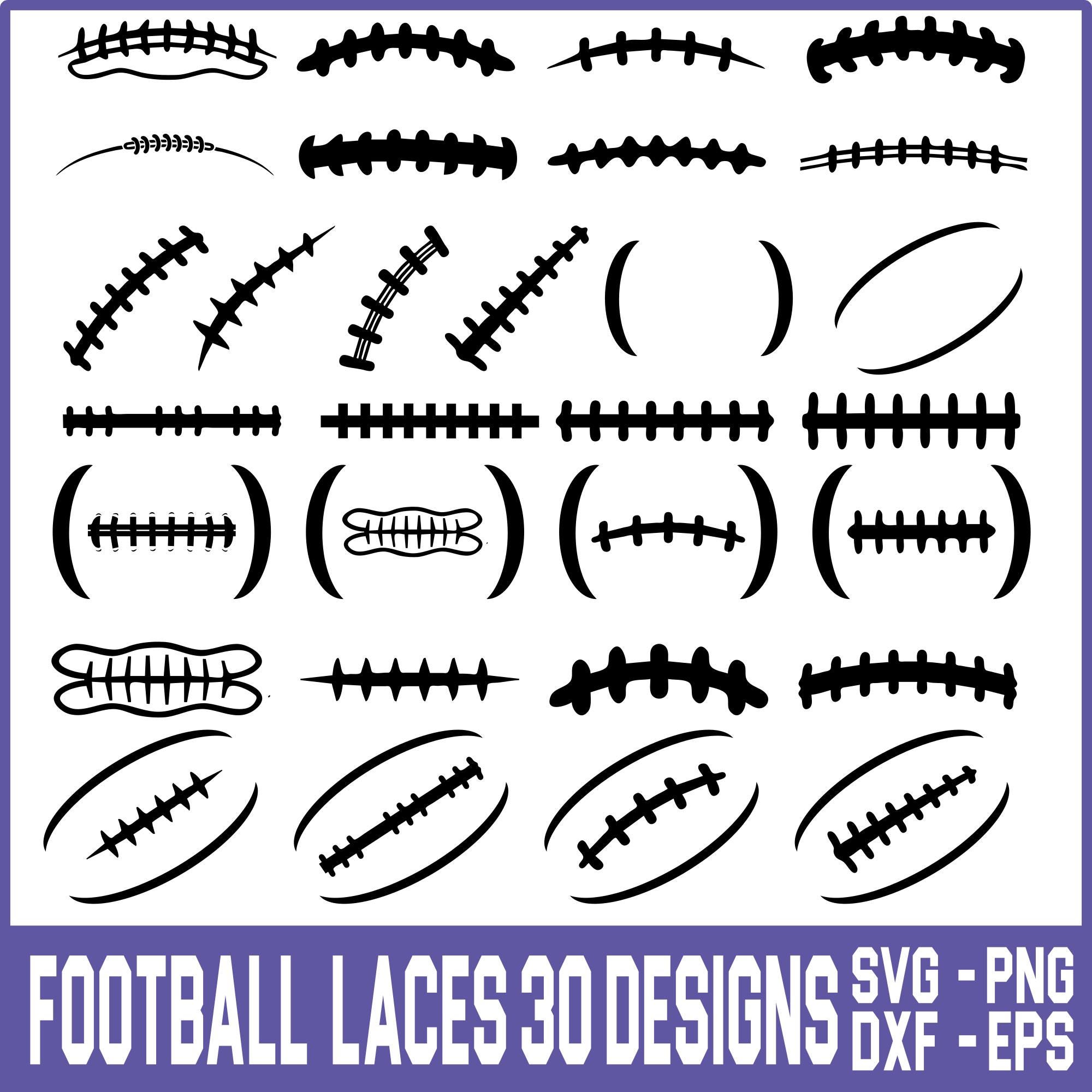 Football Seams SVG, Football Seams Svg, Football Laces Svg, Long ...