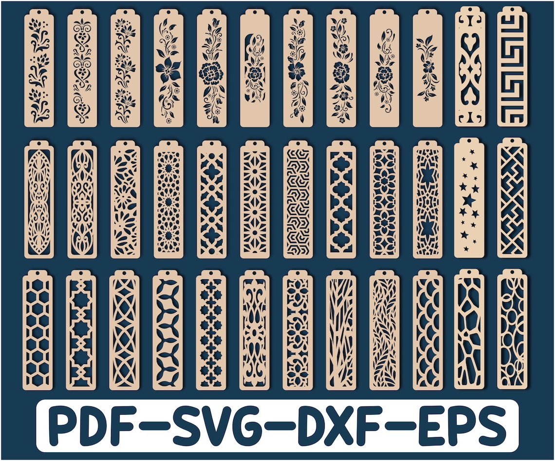 Bookmark Laser Cut, Laser Cut File, Bookmark Svg Cricut, Cutting ...