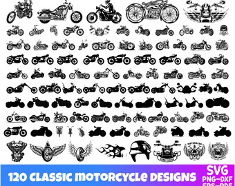 100 Motorcycles Bundle SVG, Moto SVG,PNG Instant Digital Downloads ...