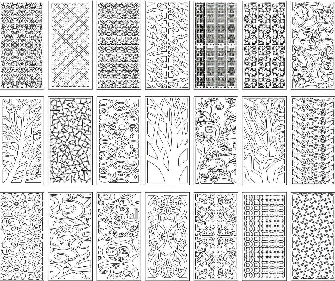 Templates for Decorative Partitions, Panel, Screen, Lanterns, CNC ...