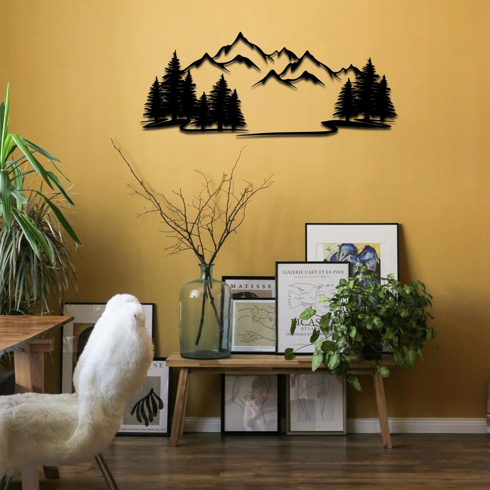 Nature Scene Dxf Svg Png Files Mountains Trees Mountain Forest View ...