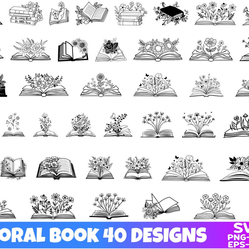 Book Svg - Etsy