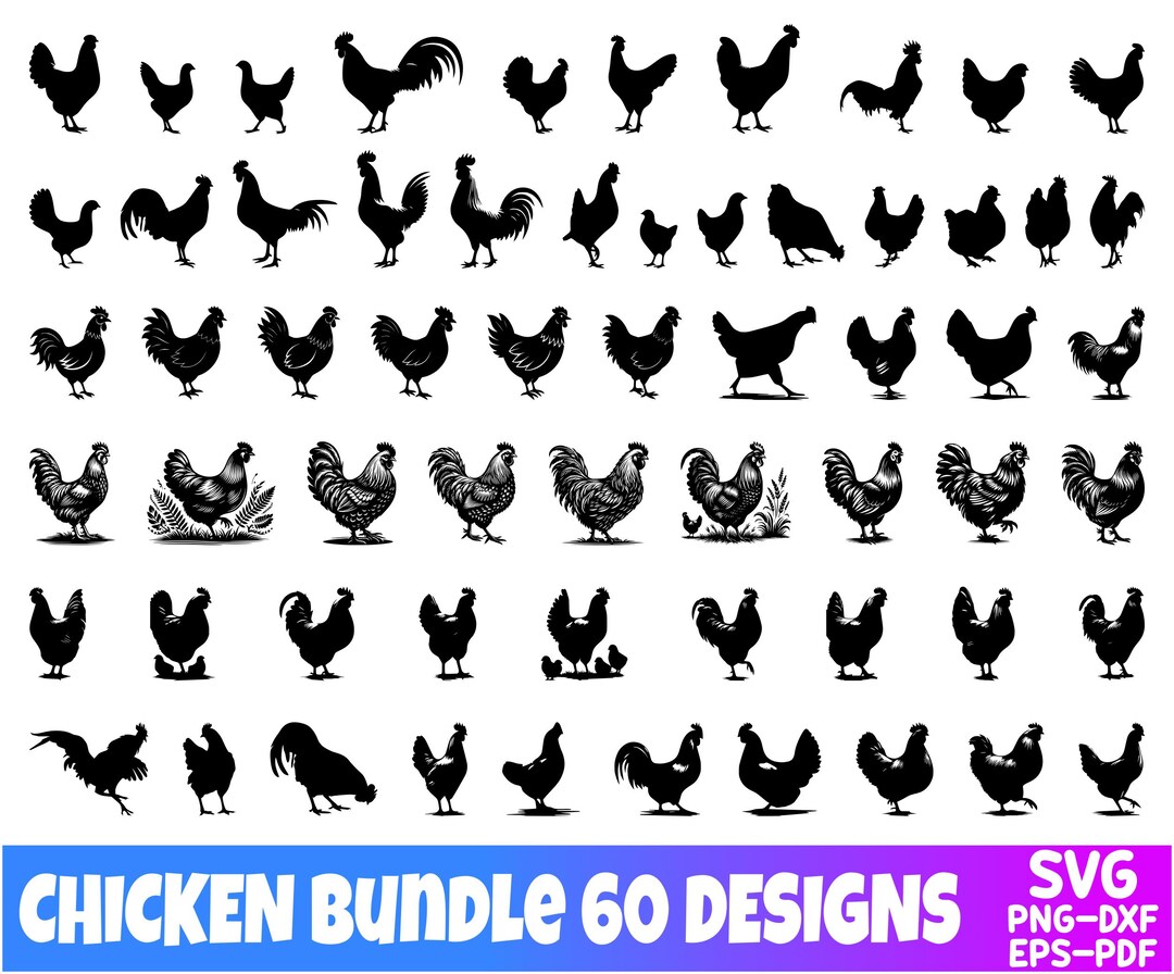 Chicken Svg Bundle, Chicken Svg, Hen Svg, Rooster Svg, Chicken Svg ...
