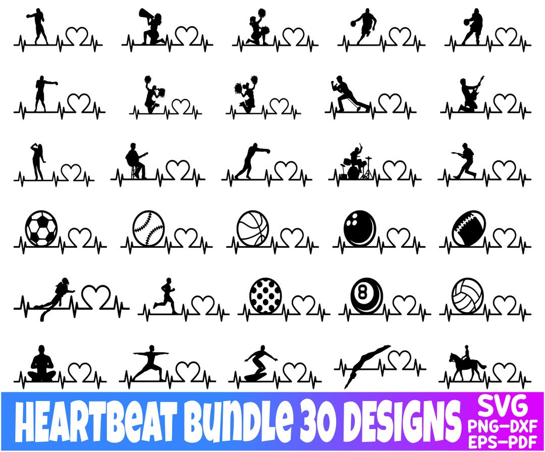 30+ HEARTBEAT SVG Bundle, HEARTBEAT Clipart, Heartbeat Svg Cut Files ...