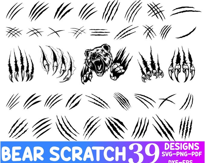 Klauen-Svg-Bundle, Klauen-Png-Bundle, Klauen Clipart, Dino Klaue ...