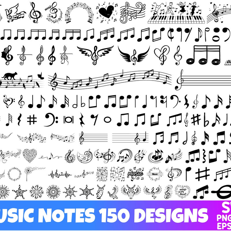 Music Notes Svg - Etsy