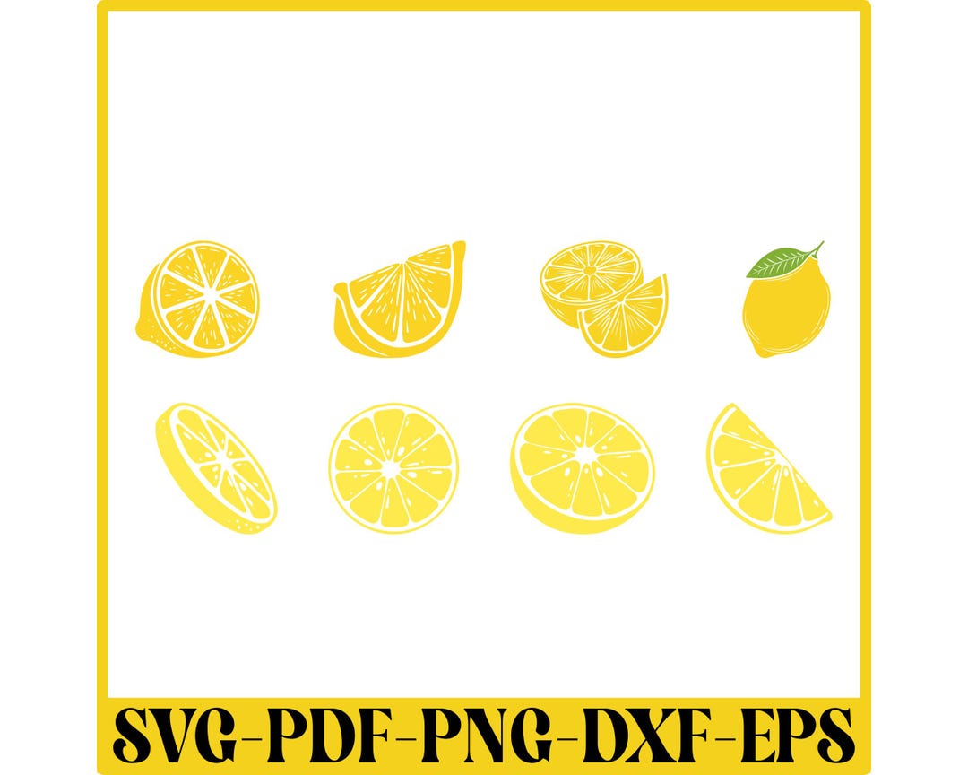 Lemon SVG Cut File, Lemon Clipart & Vector for Cricut Silhouette, PNG ...