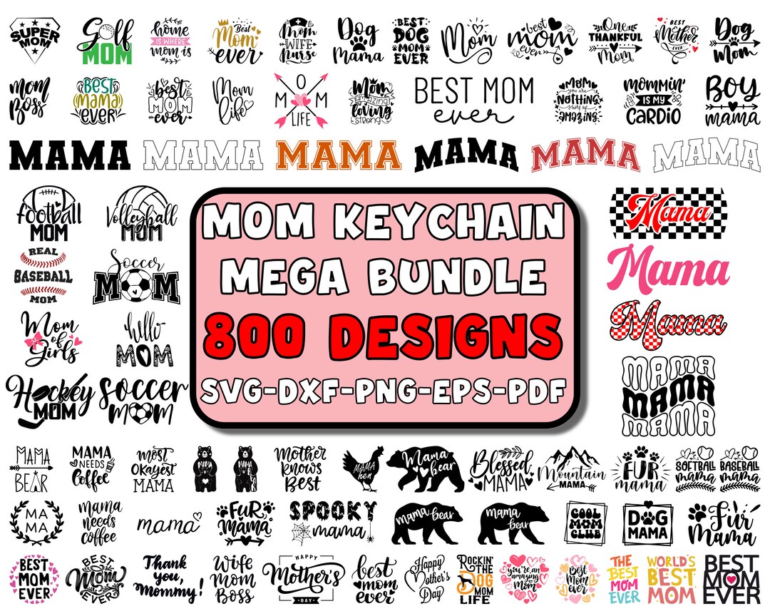 Mom Keychain Svg, Mothers Day Keychain Svg, Keychain Pattern Svg ...