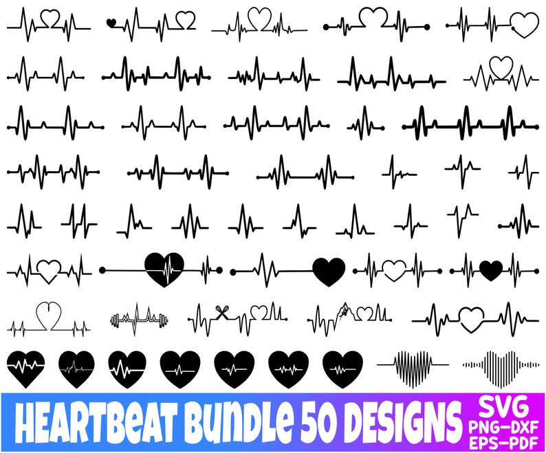 50+ HEARTBEAT SVG Bundle, HEARTBEAT Clipart, Heartbeat Svg Cut Files ...