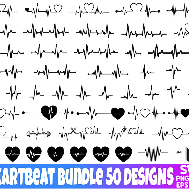 Heart Beat Svg - Etsy