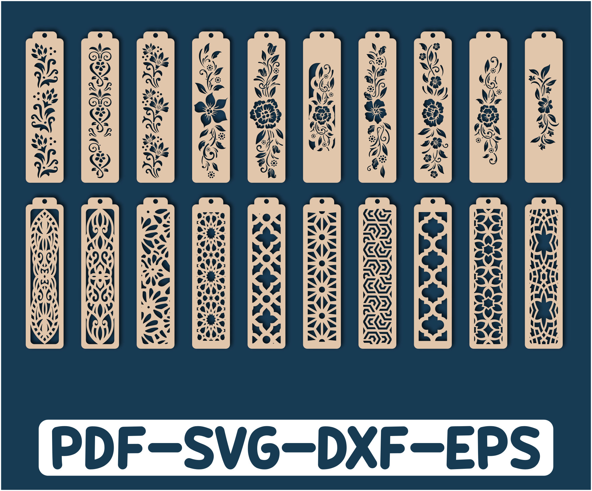 Bookmark Laser Cut Bookmark SVG Design Laser Cut Files Bookmark ...