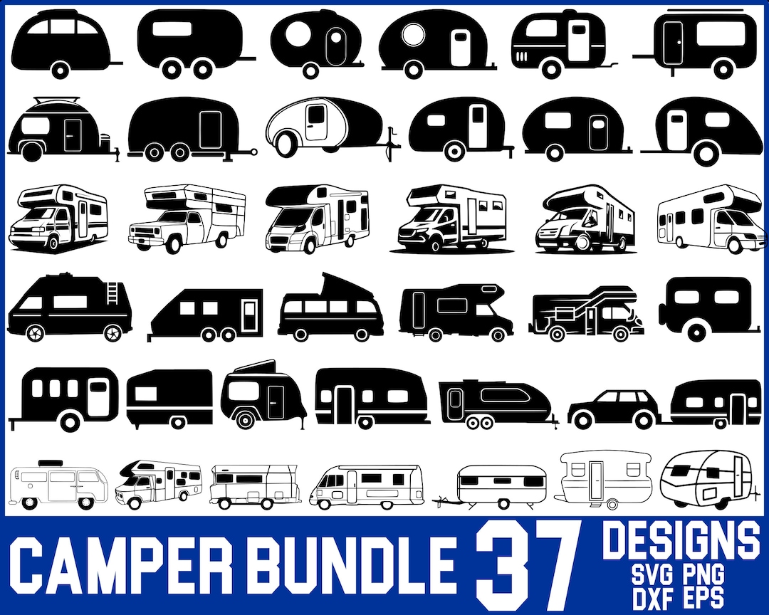 Camper Svg, Camper Svg Bundle, Camping Svg, Trailer Svg, Summer Svg, RV ...