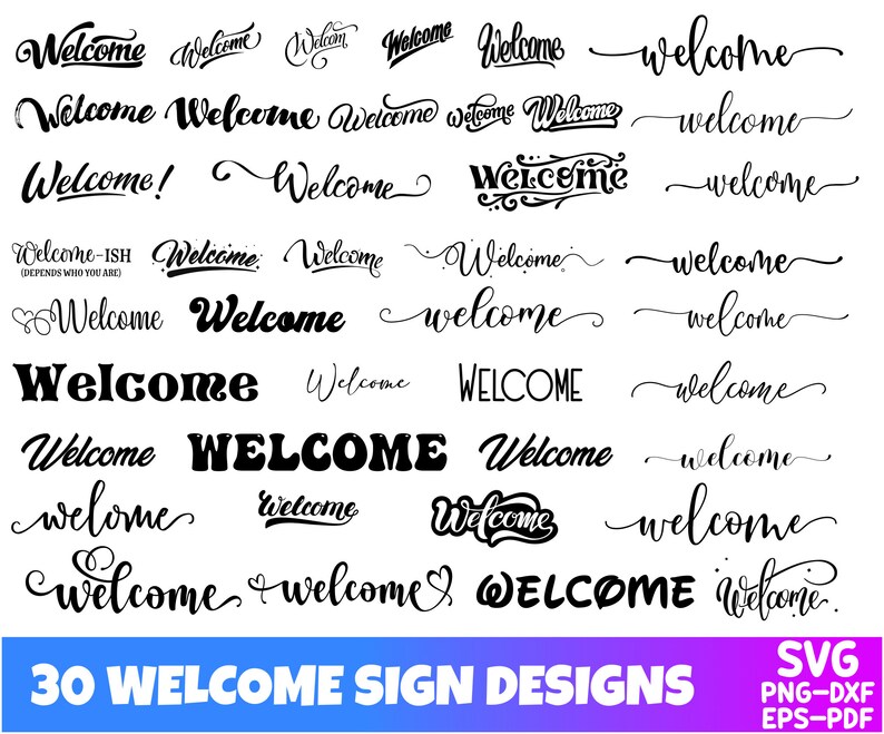 Welcome SVG Bundle 30 Welcome Sign SVG Files Welcome Bundle Farmhouse ...