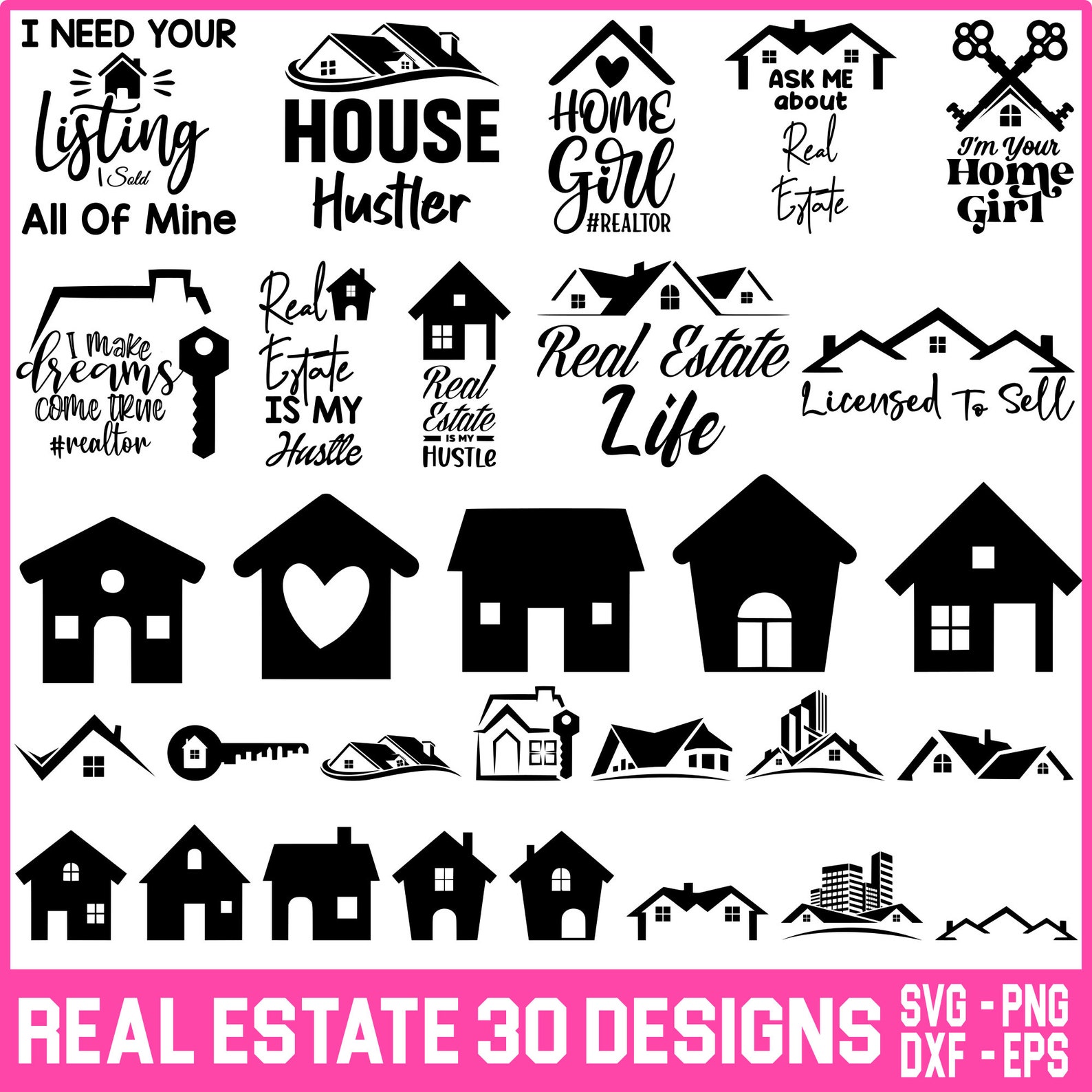 Real Estate SVG Bundle, Realtor Svg, Real Estate Agent SVG Bundle, Real ...