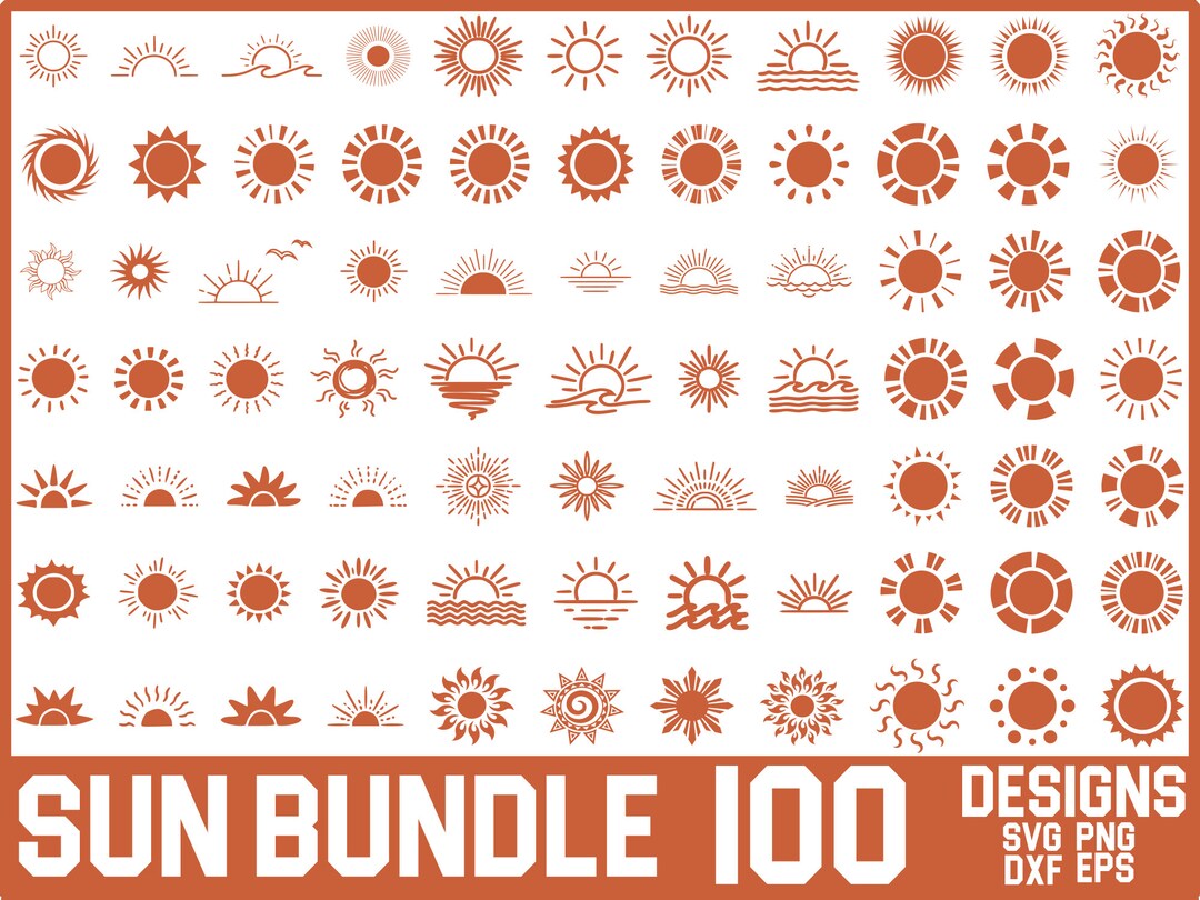 Sun Svg , Sun Svg for Cricut , Sunrise Svg , Sunrise Clipart , Sunrise ...
