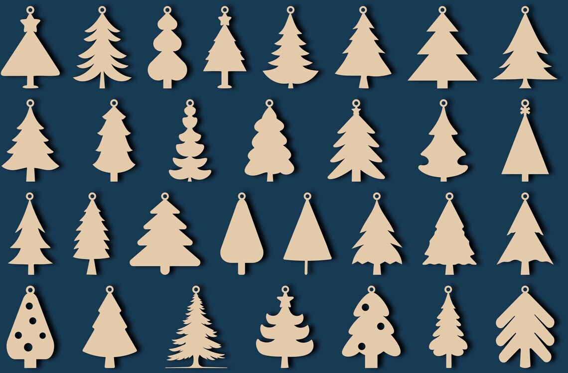 30 Christmas Tree Svg Bundle, Christmas Decor Svg, Laser Cut, Christmas ...