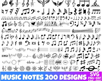 Music Notes SVG Guitar Note Svg Cut Files Cricut Clipart Silhouette ...