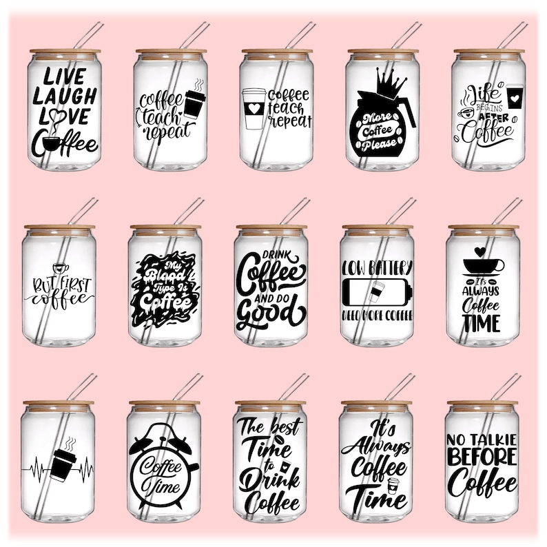 Glass Can Svg Bundle, 16oz Glass Can Bundle, Glass Can Svg, Libbey ...