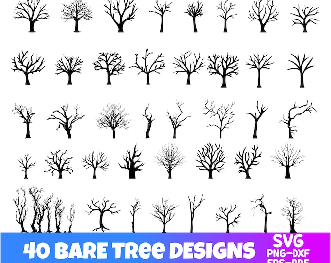 Family Tree 6 Branches With No Leaves - Winter Tree - Thumb Print Tree ...