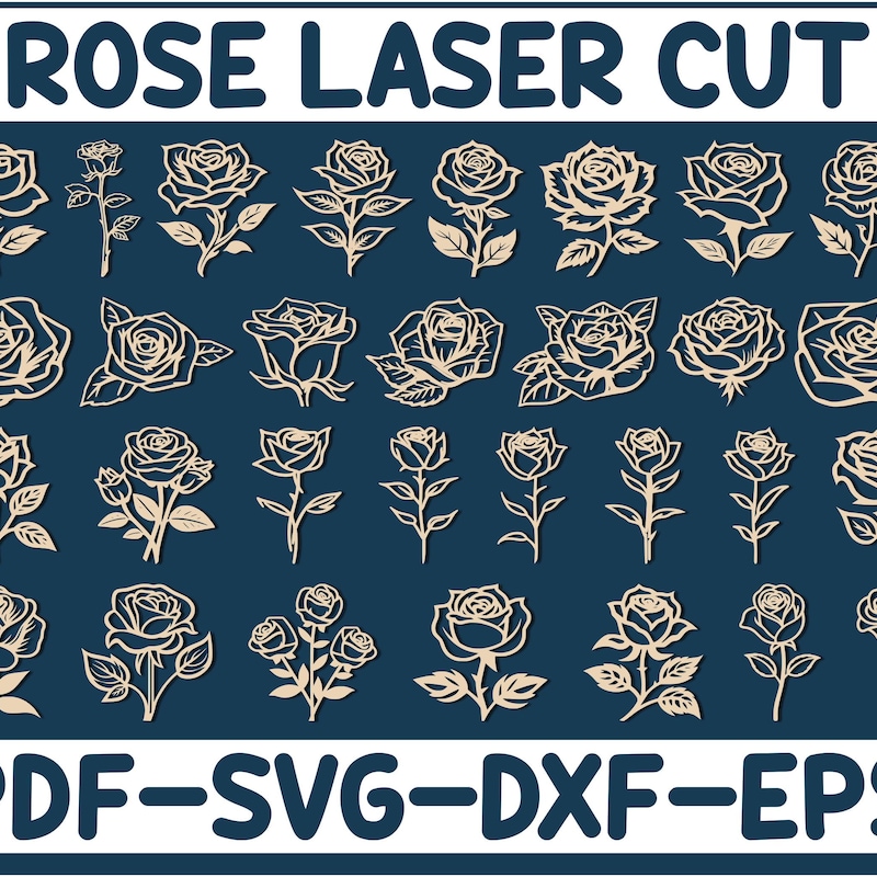 Cnc rose dxf - Etsy.de