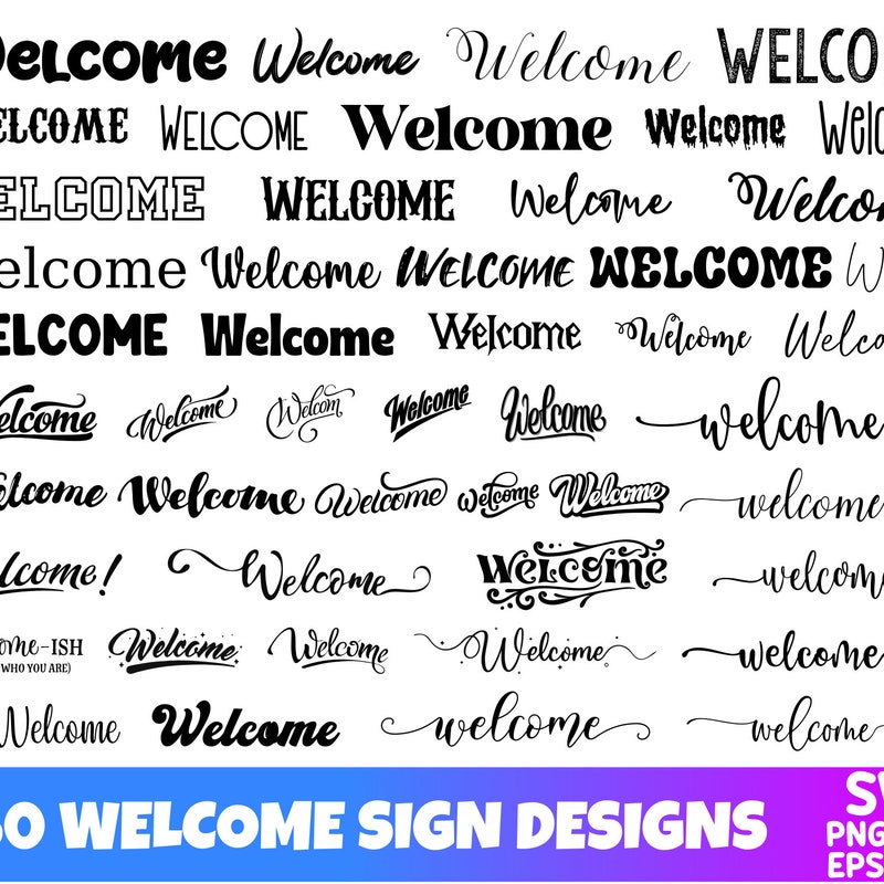 Welcome Svg - Etsy