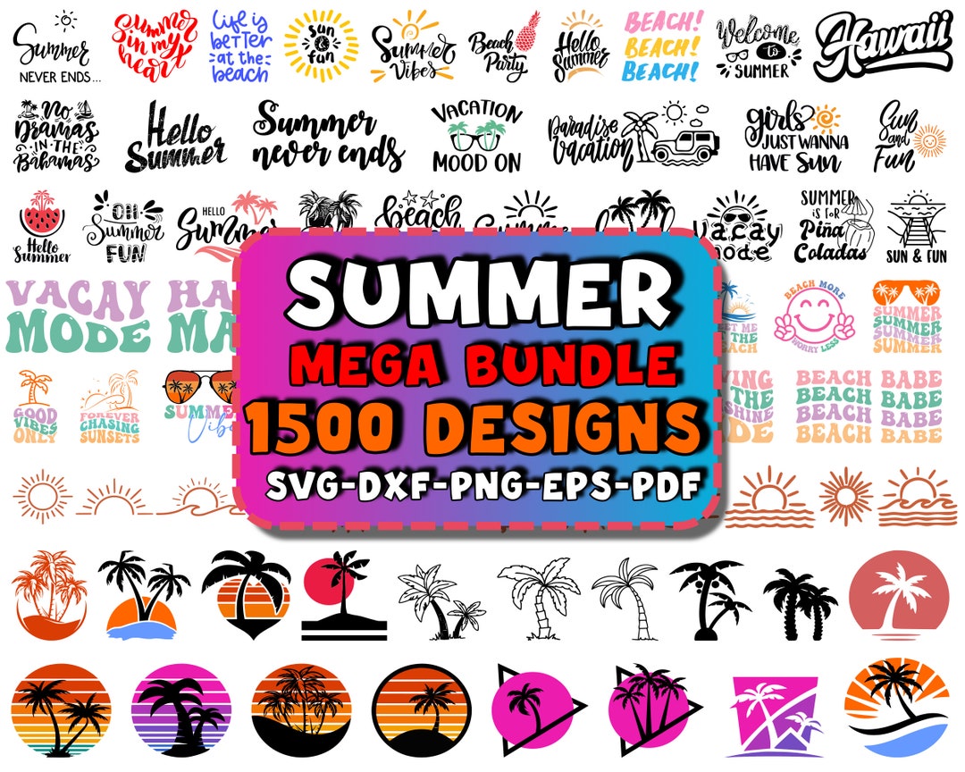 Summer Svg Png Bundle, Retro Summer Svg Png Bundle, Summer Beach Vibes ...