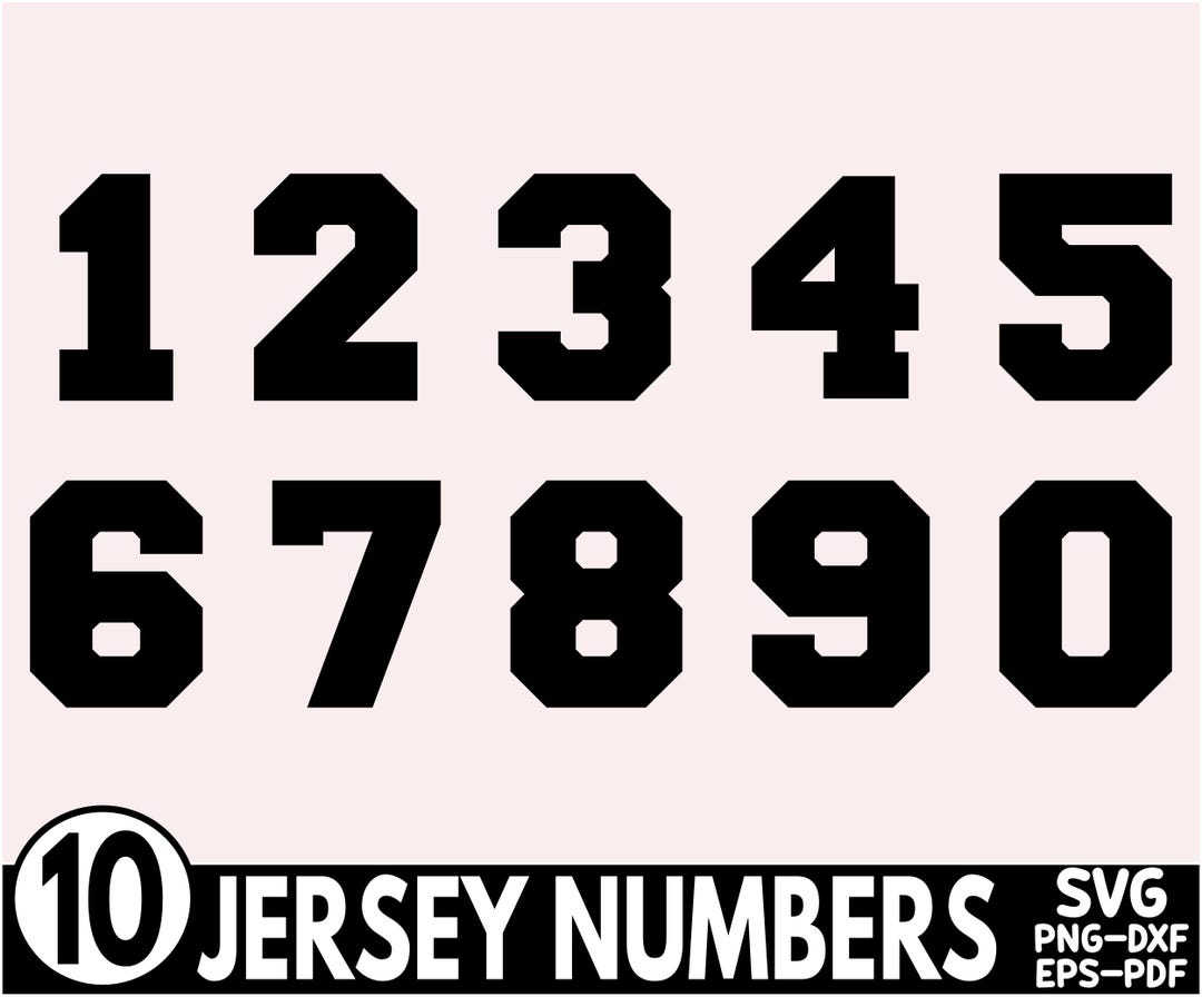 SPORT Numbers Svg, Jersey Number Svg, Varsity Numbers SVG, Jersey ...