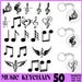 Music Svg, Music Keychain Svg, Keychain Pattern Svg, Keychain Svg ...