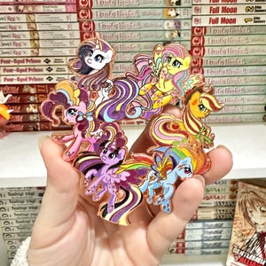 Mane 6 Rainbow Power Enamel Pin - Etsy