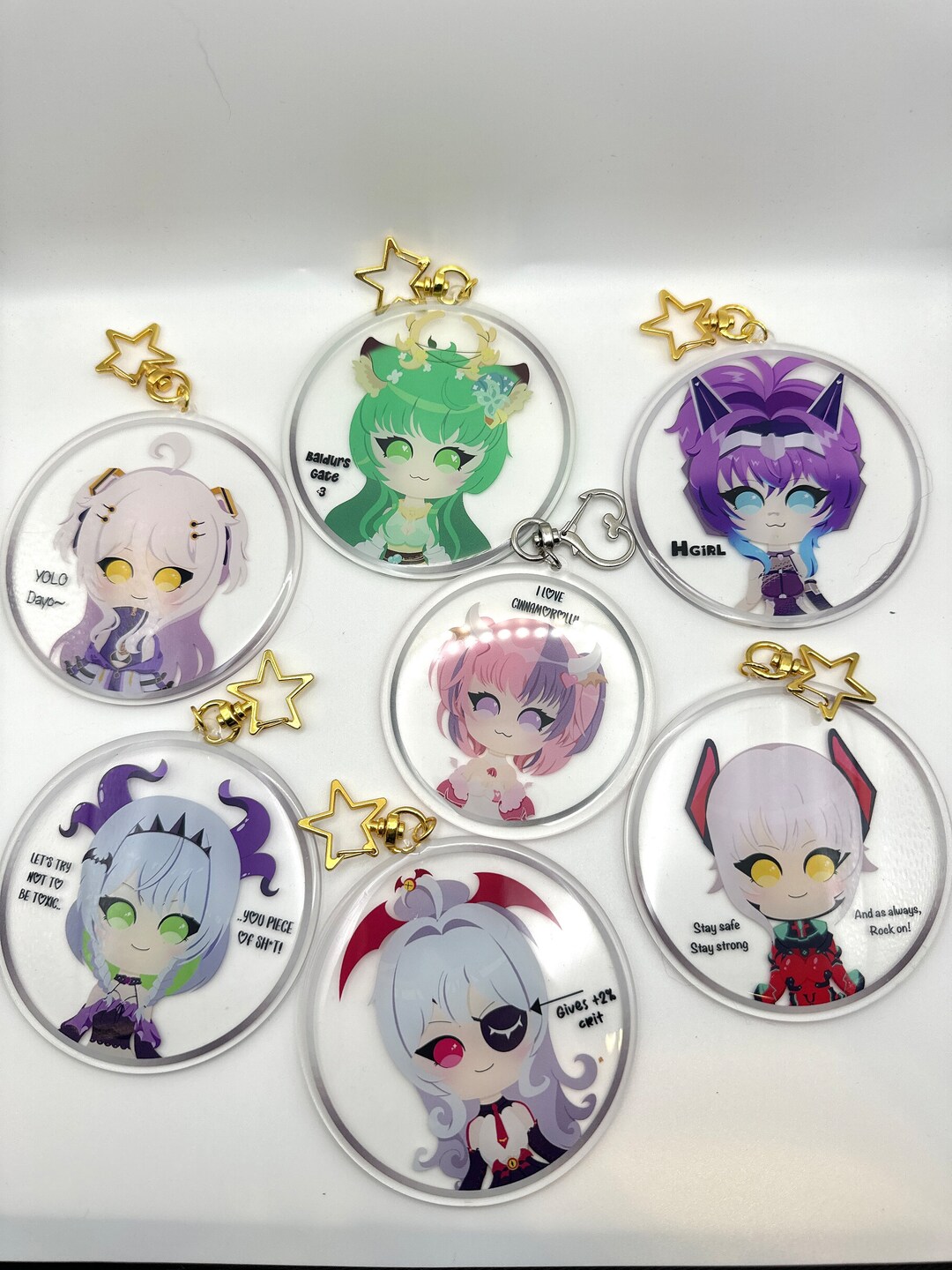 Vshojo Talent Acrylic Charms - Etsy
