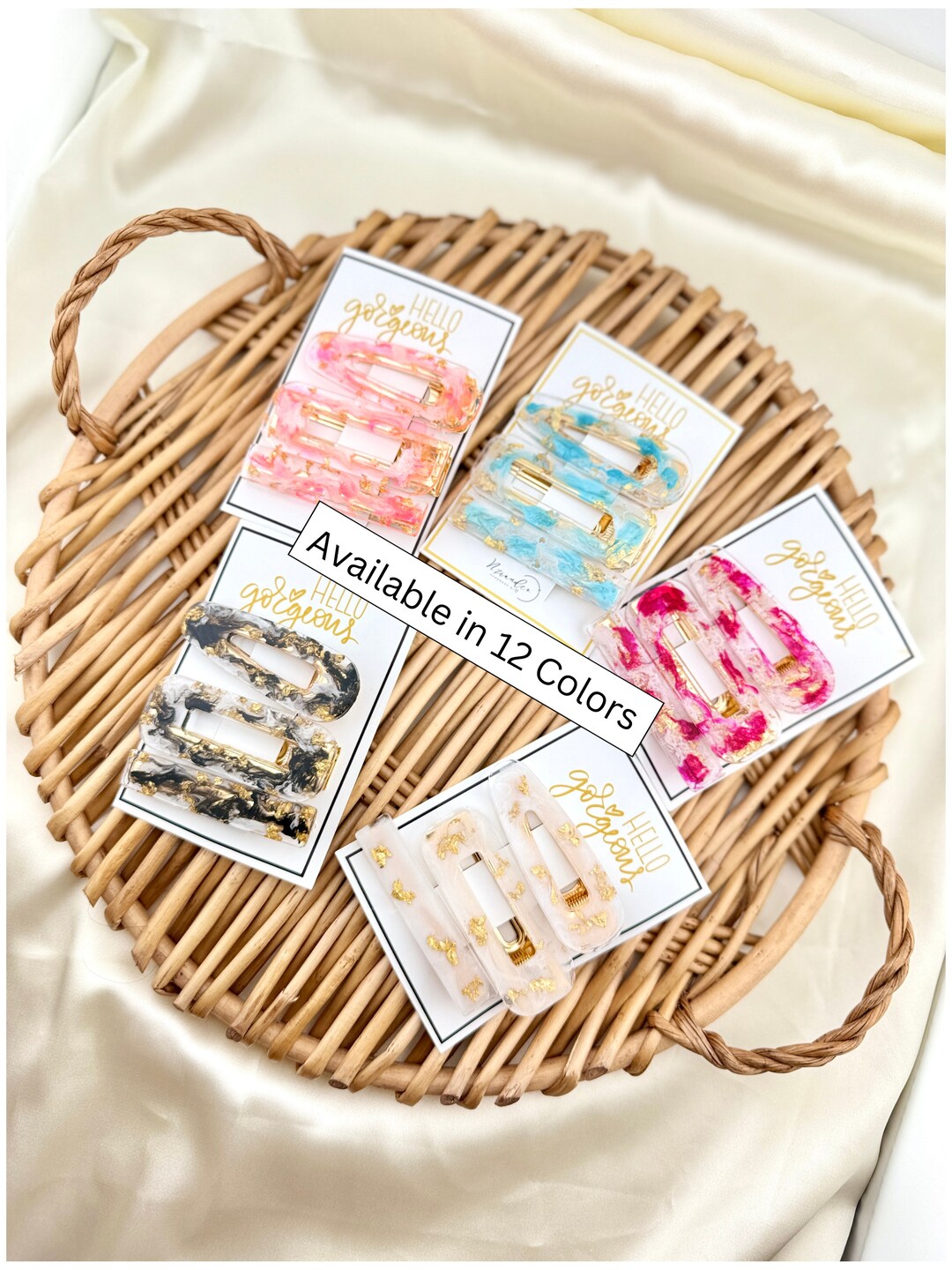 Set of 3 Resin Hair Clips elegant Hair Barrette Set Resin Hair ...