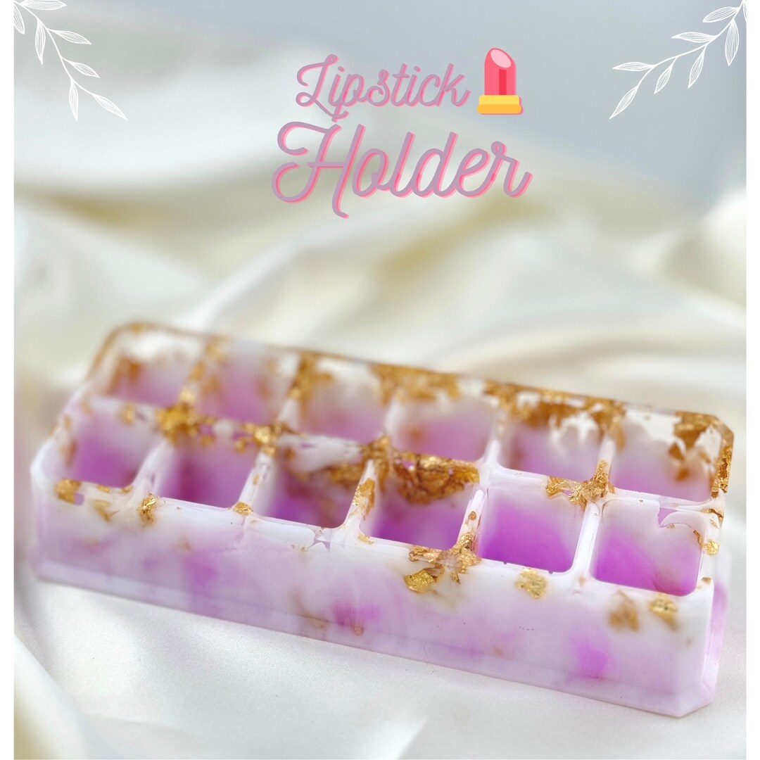 Elegant Lipstick Holder Organizer Resin Lipstick Holder Home Decor ...
