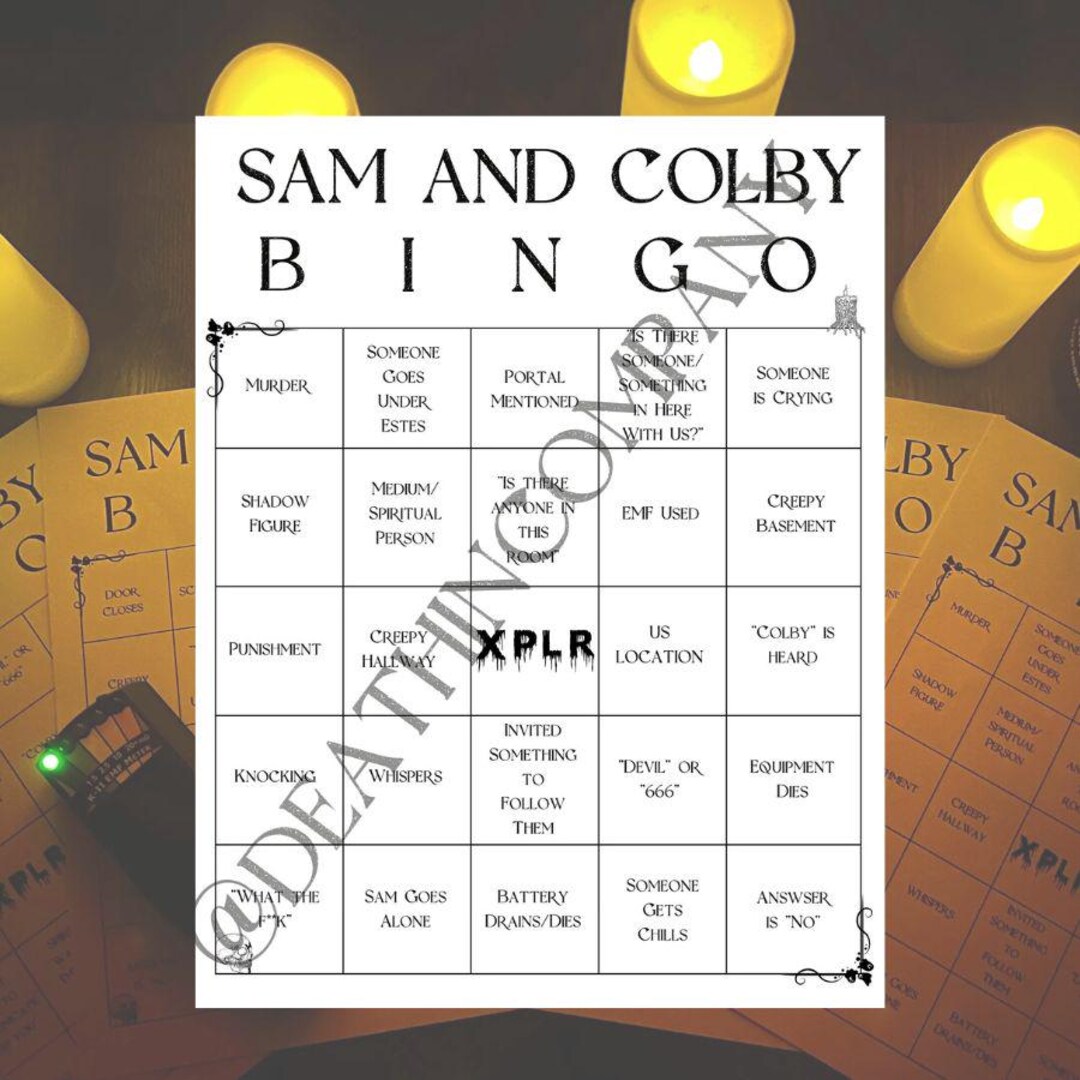51 Bingo Cards for Sam and Colby Haunted Investigations - Etsy