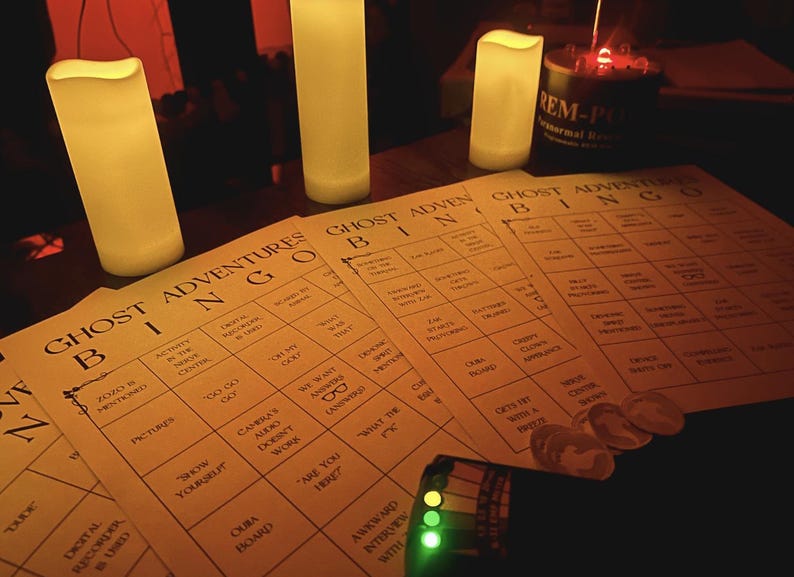 51 Ghost Adventures Bingo Cards – Fun and Spooky Game for Fans ...