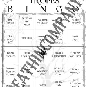51 Horror Movie Trope Bingo Cards – Fun and Spooky Game for Fans ...