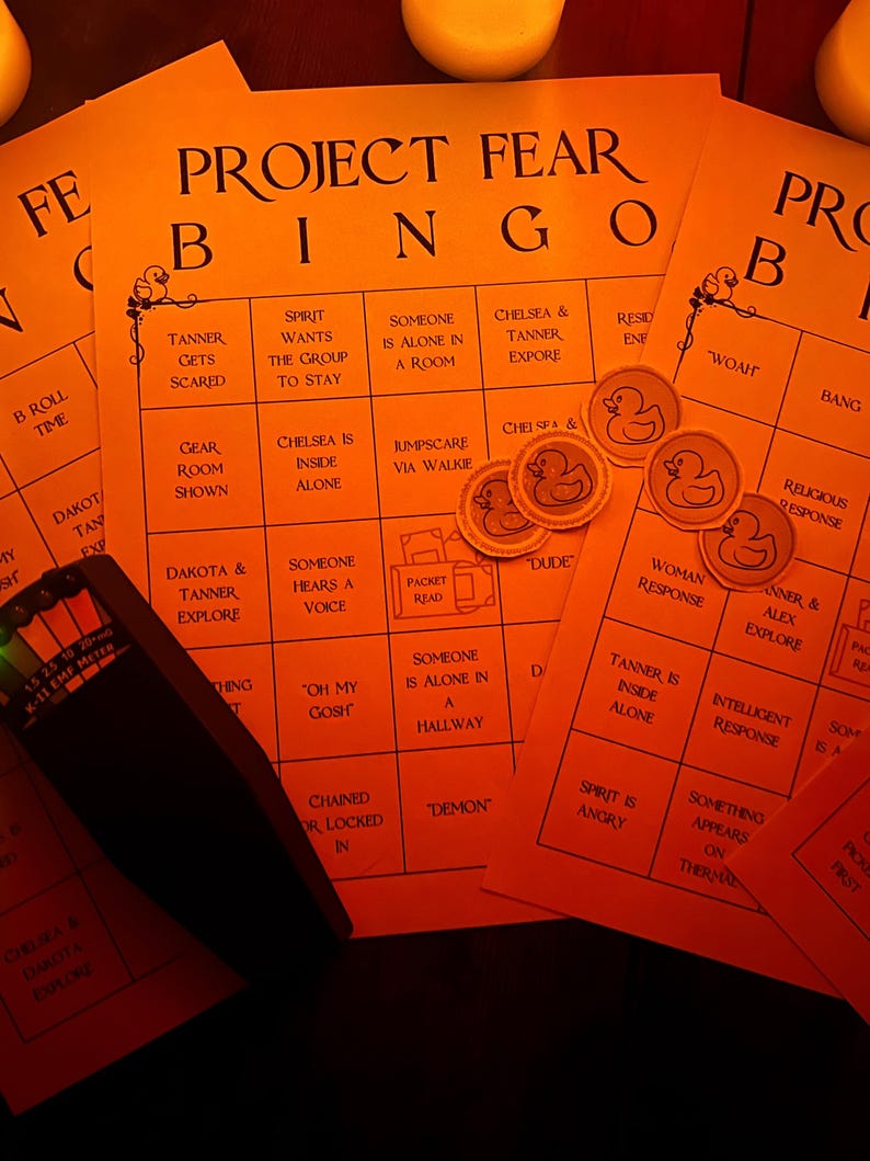 51 Project Fear/destination Fear Bingo Cards – Fun and Spooky Game for ...