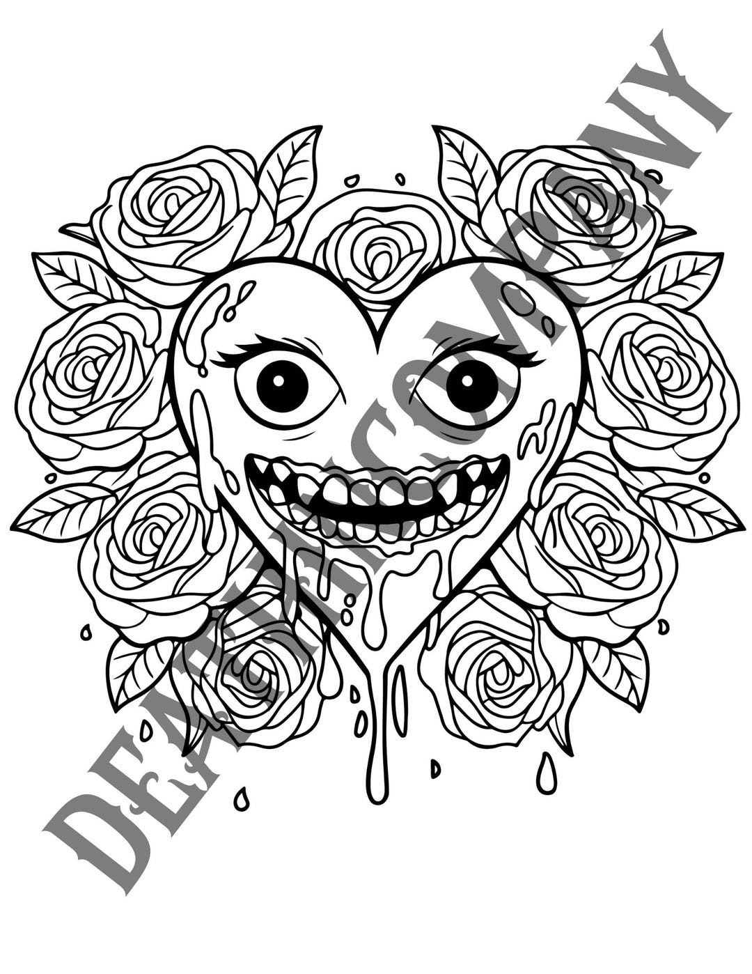 200 Creepy Cute Valentine's Day Coloring Pages – Spooky & Adorable ...