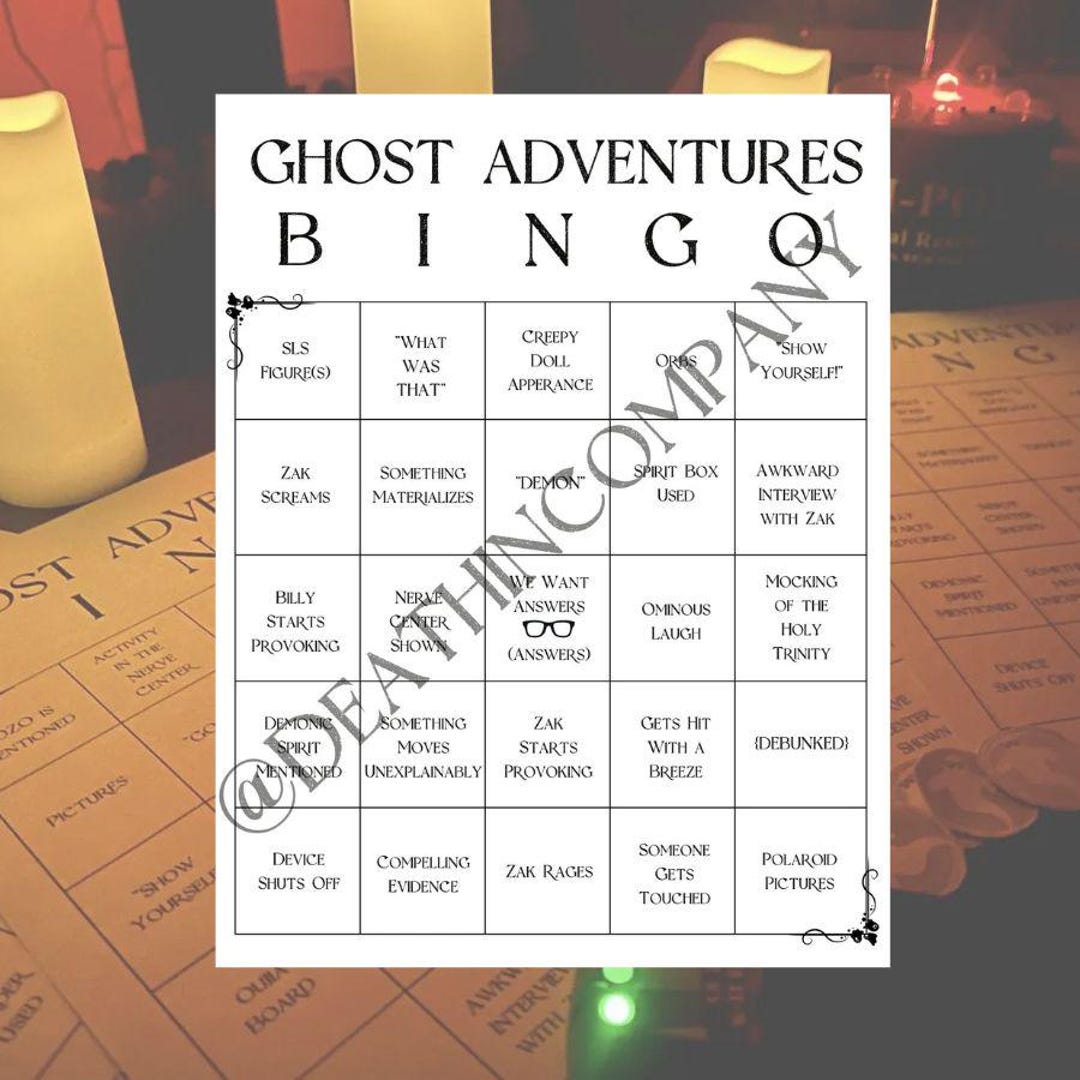 51 Bingo Cards for Ghost Adventures Haunted Investigations - Etsy