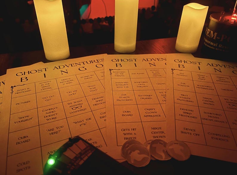 51 Ghost Adventures Bingo Cards – Fun and Spooky Game for Fans ...