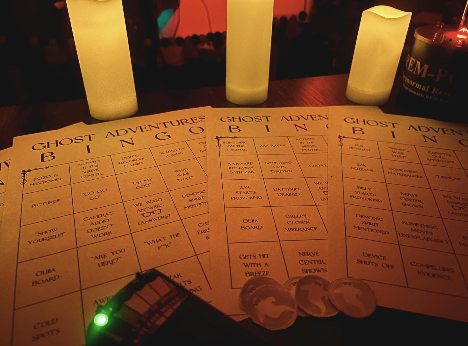 51 Ghost Adventures Bingo Cards – Fun and Spooky Game for Fans ...