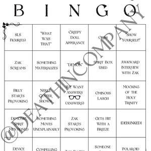 51 Ghost Adventures Bingo Cards – Fun and Spooky Game for Fans ...