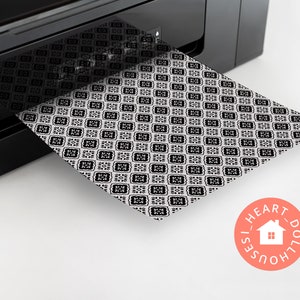 Black & White Mosaic Cement Tile for Miniature 1:12 Printable Download ...