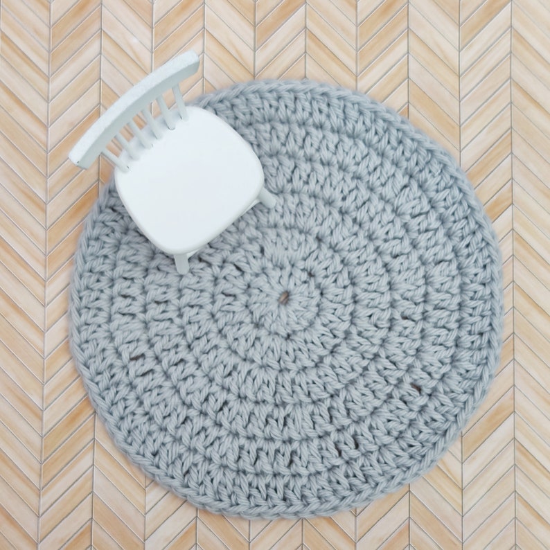 Miniature Roung Crochet Rug - Etsy