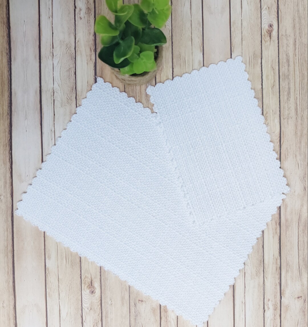 Miniature White Scalloped Rug | Modern Dollhouse Decor - Etsy