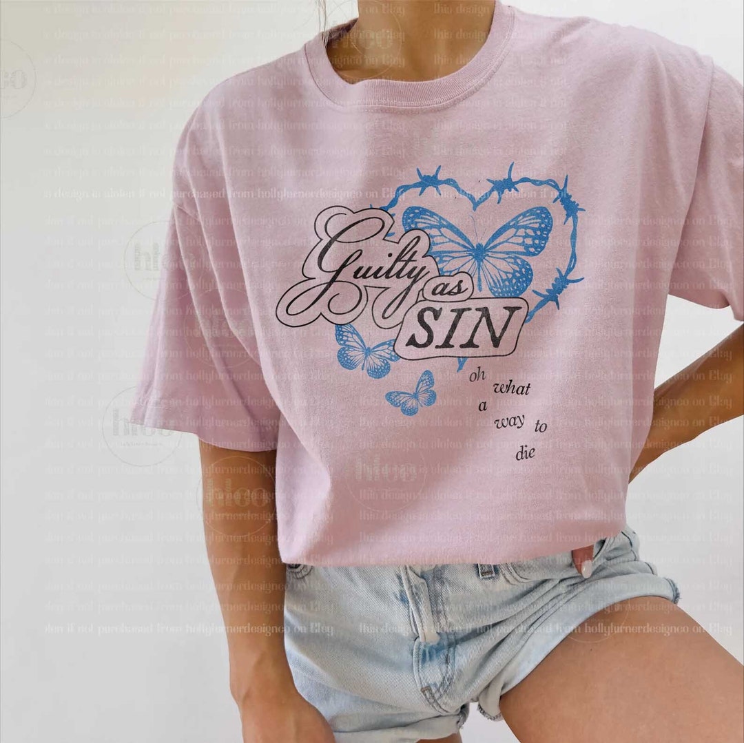 Guilty as Sin... Tortured Poets T-shirt Taylor Alt Style Y2K Aesthetic ...