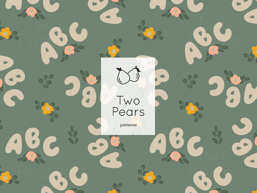 ABC Seamless Pattern, Kids Alphabet Repeat (digital File) - Etsy