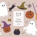 Pumpkin Witches Clip Art, Halloween Ghosts Digital Pngs - Etsy
