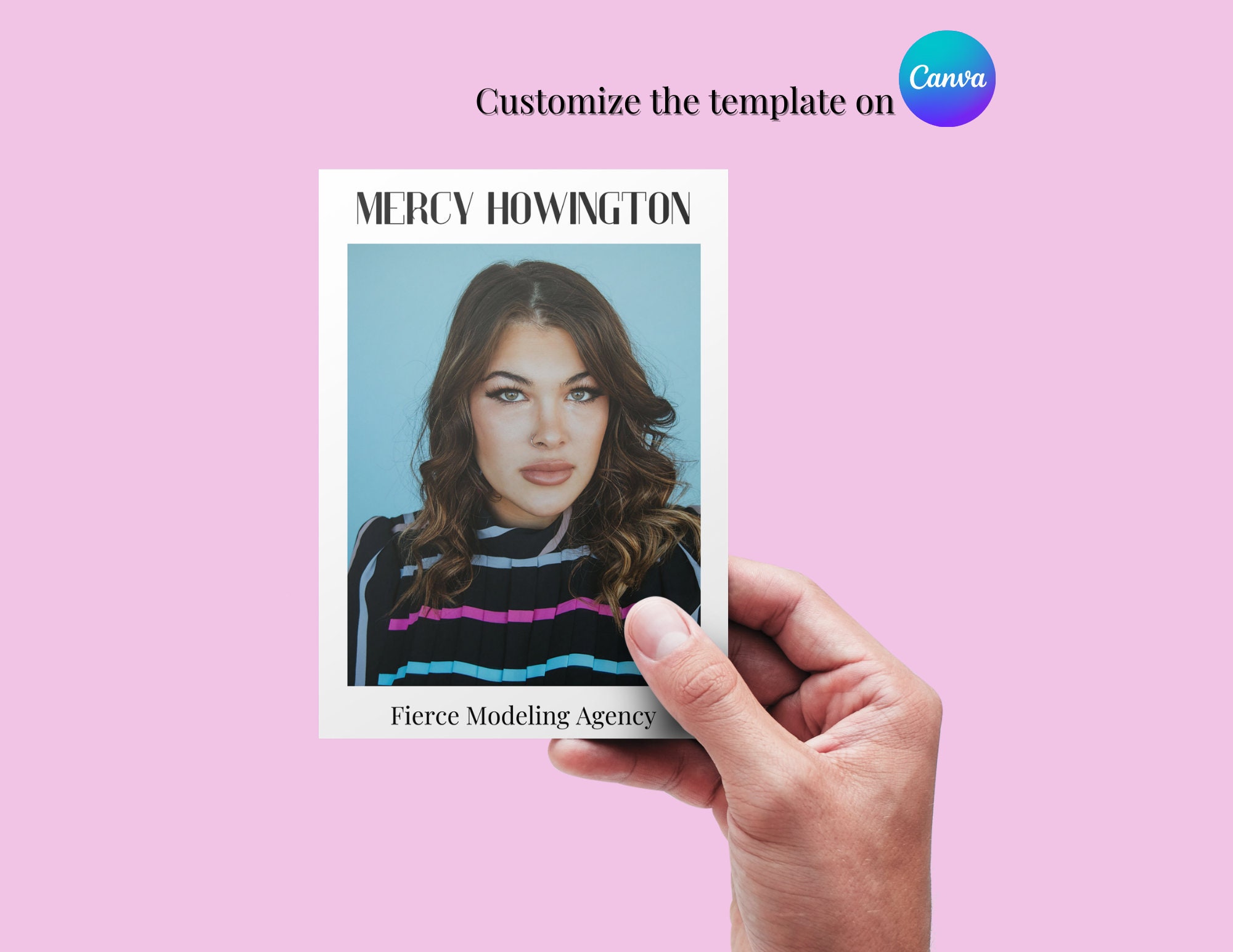 Mercy | Model Comp Card Canva Template Customizable Professional ...