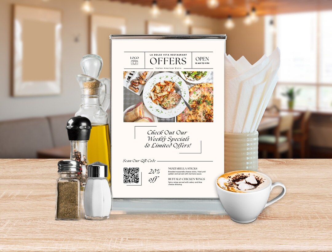 Restaurant Menu QR Code Sign Template | Editable Canva Menu Scan to ...
