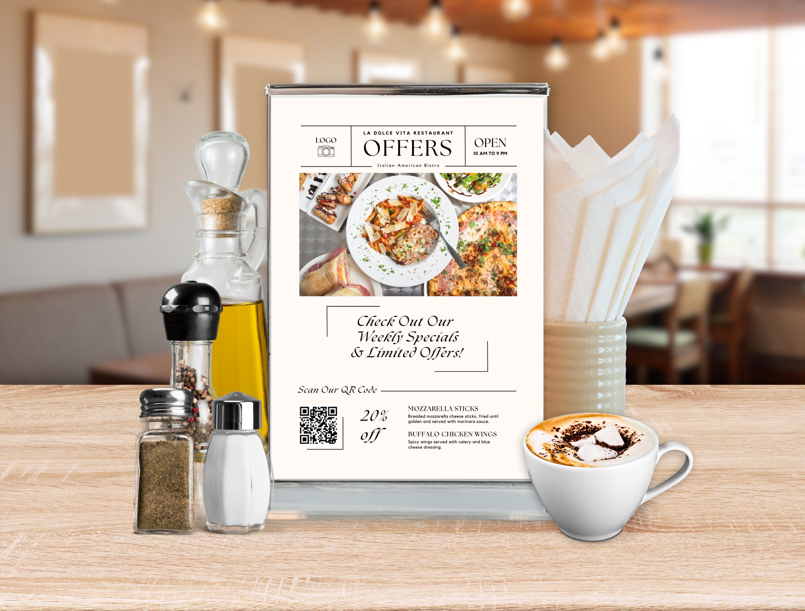 Restaurant Menu QR Code Sign Template | Editable Canva Menu Scan to ...